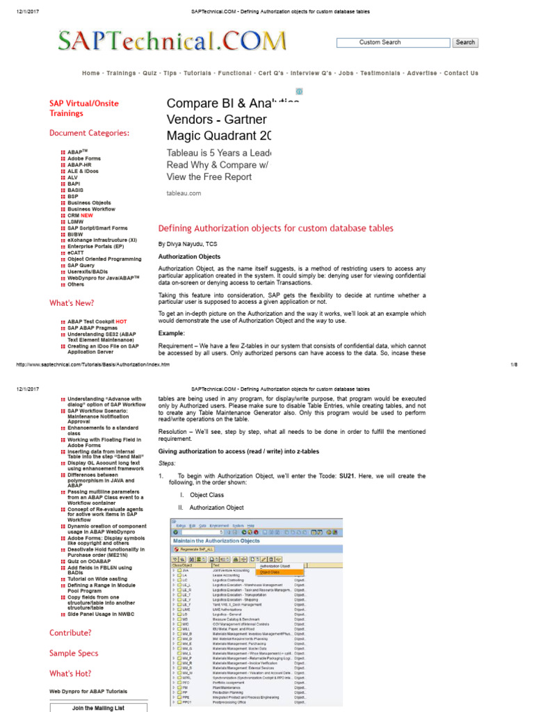 Authorization Objects | Download Free PDF | Databases | Object (Computer Science)