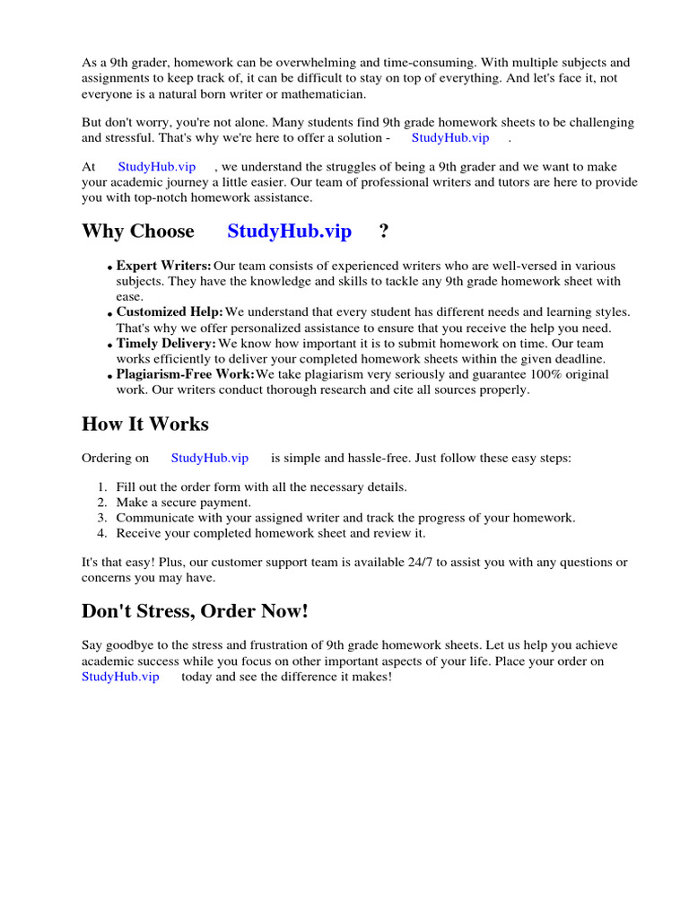 Free 9th Grade Homework Sheets | PDF | Worksheet | Mathematics