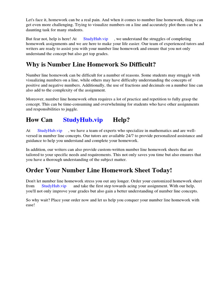 Number Line Homework Sheet | PDF | Numbers | Mathematics