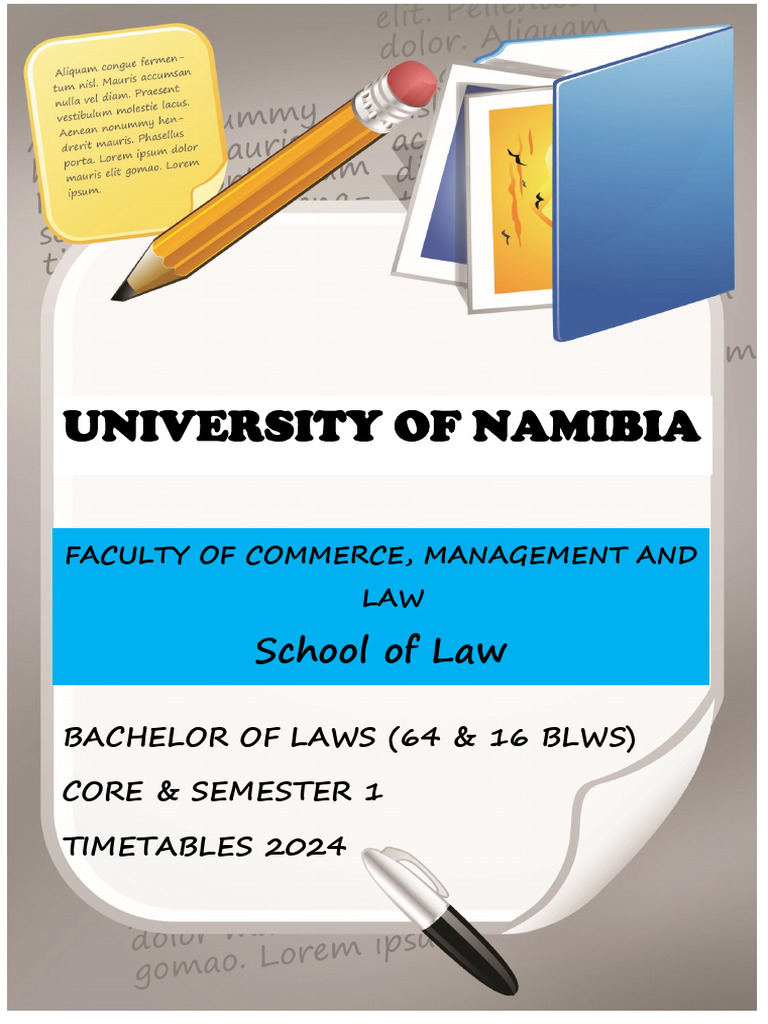 UNAM Law Timetable 2024 | PDF | Justice | Crime & Violence