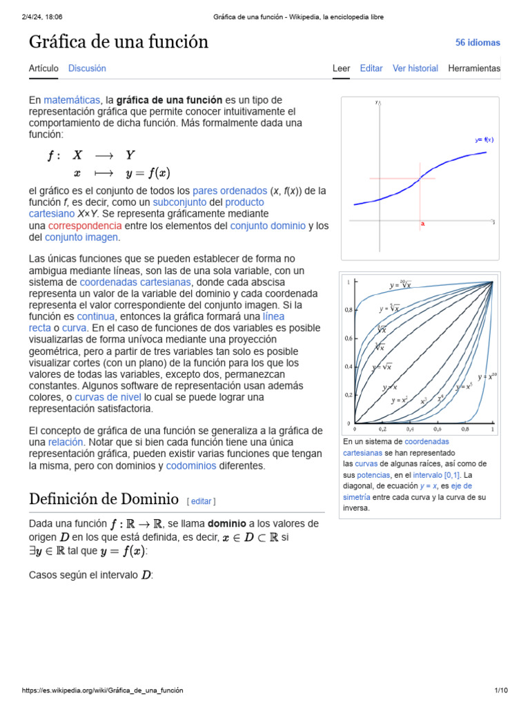 Gráfica de Funciones Matemáticas | PDF | Función continua | Matemáticas