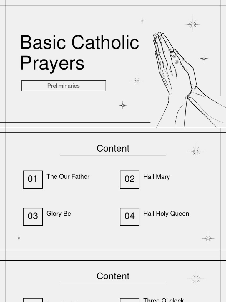 Basic Catholic Prayers | PDF | Lord's Prayer | Mercy
