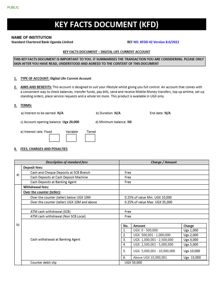 KFD - Digital Life Account PDF | PDF | Transaction Account | Banks