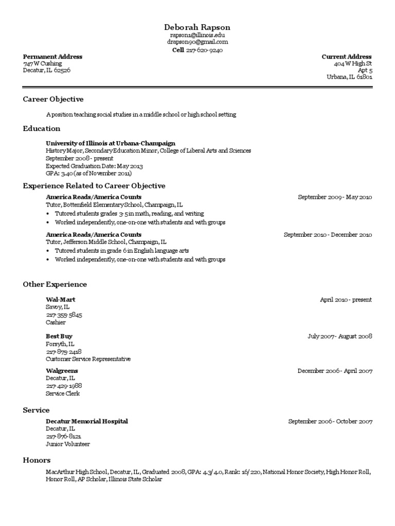 Deborah Rapson - Resume | PDF | Social Science | Language Arts & Discipline