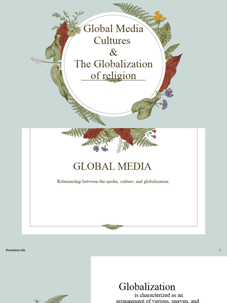 Global Media and Cultural Dynamics | PDF | Globalization | Media ...