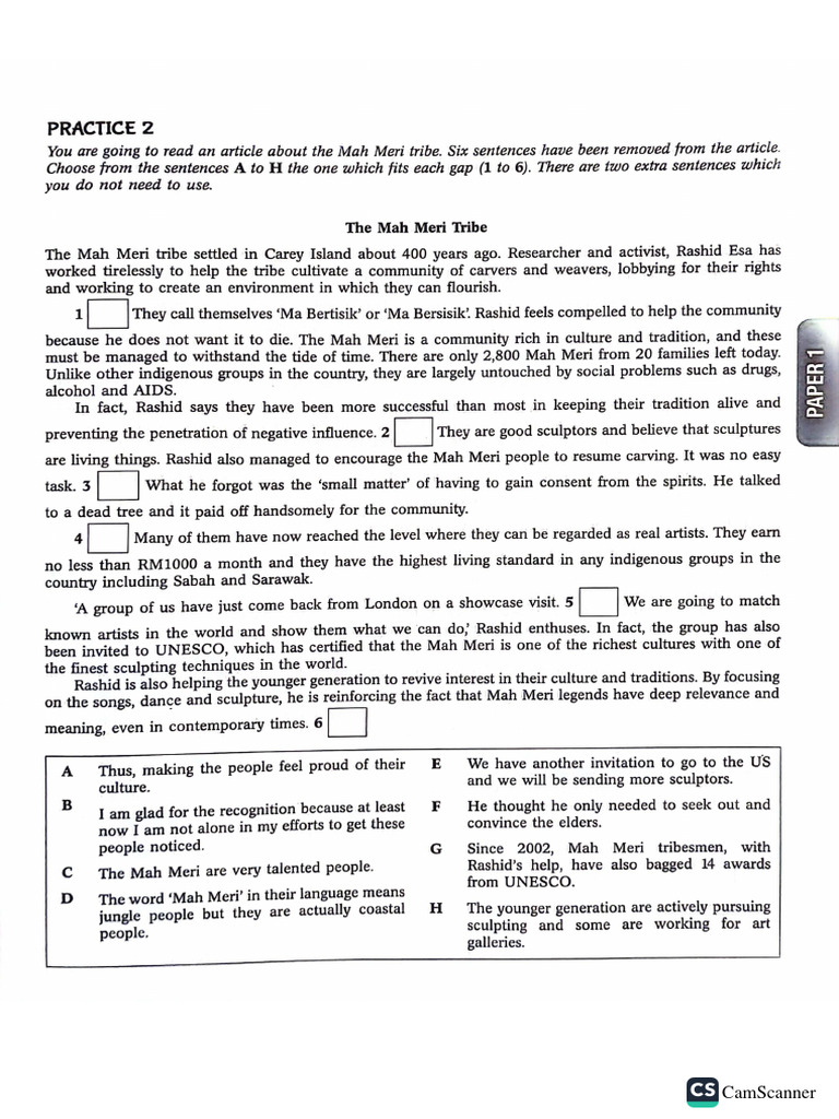 Gapped Text - The Mah Meri Tribe | PDF