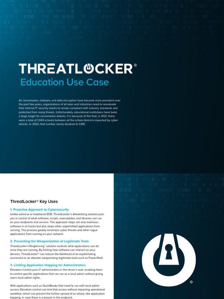 ThreatLocker Education-Use-Case 2023 | PDF | Security | Computer Security