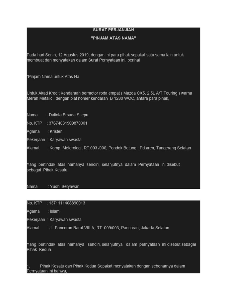 Perjanjian Alan | PDF | Politik