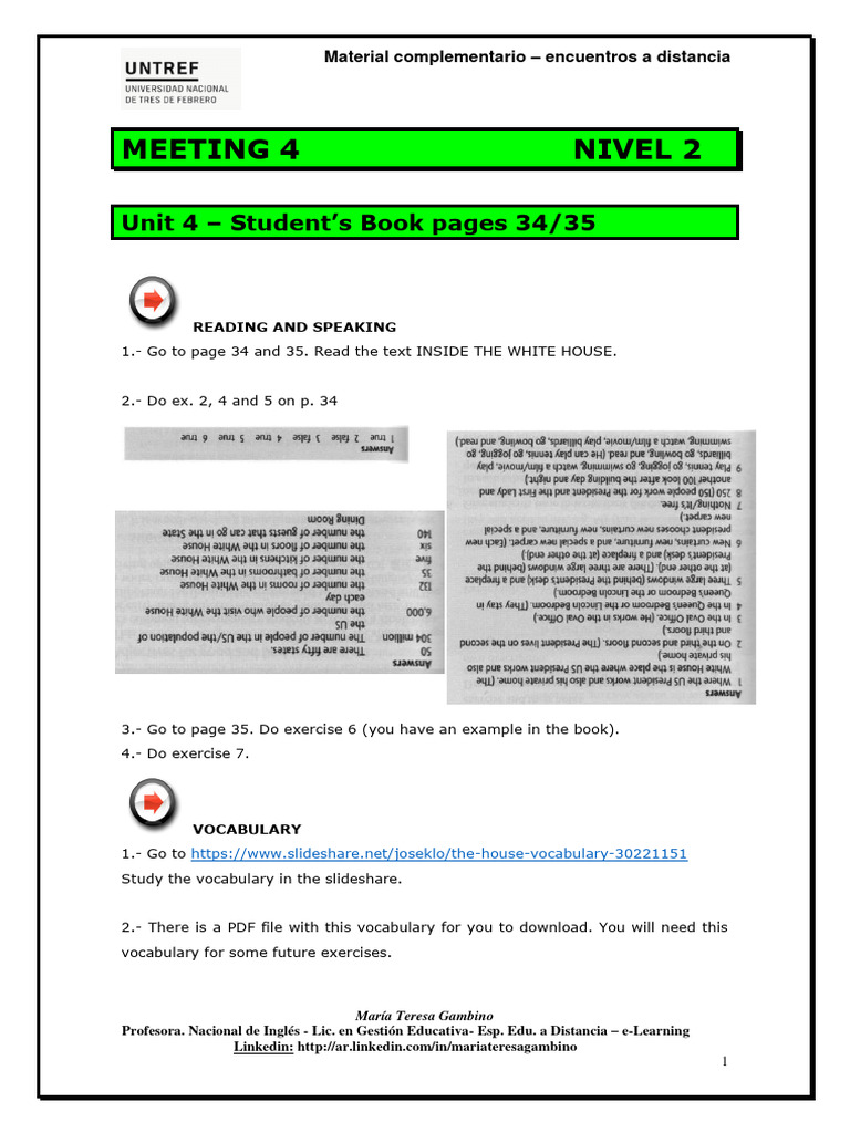 UNTREF - NIVEL 2 - Meeting 4 | PDF | Room | Kitchen