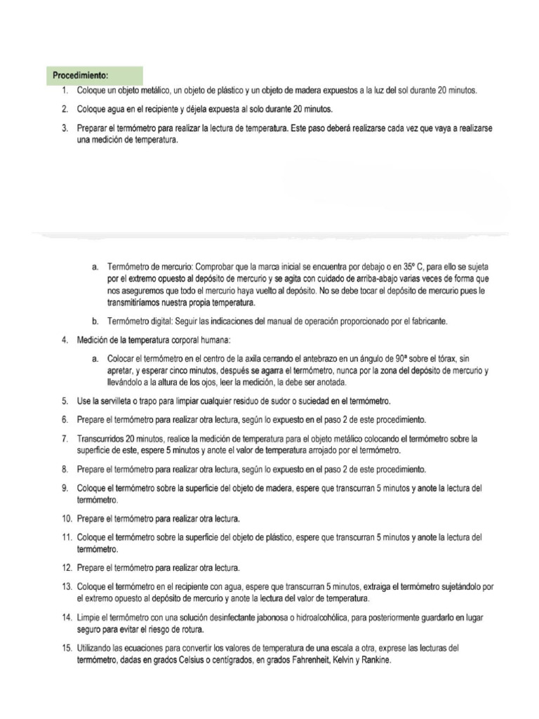 Procedimiento de Fisica | PDF