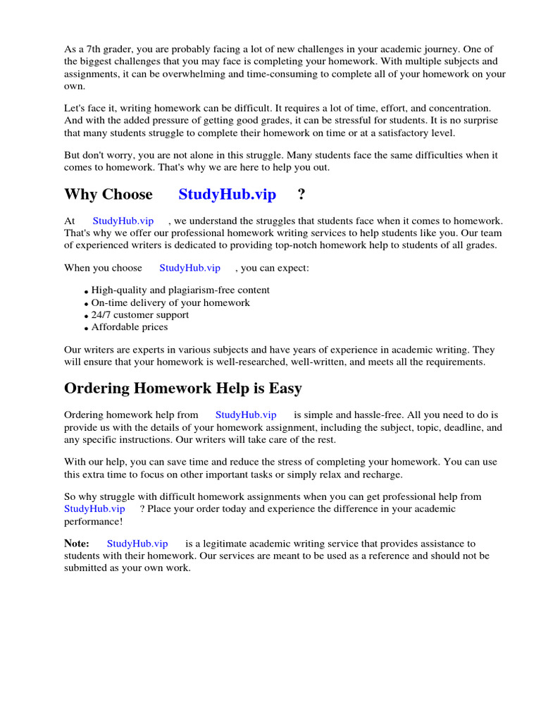 7 Grade Homework | PDF | Homework | Learning