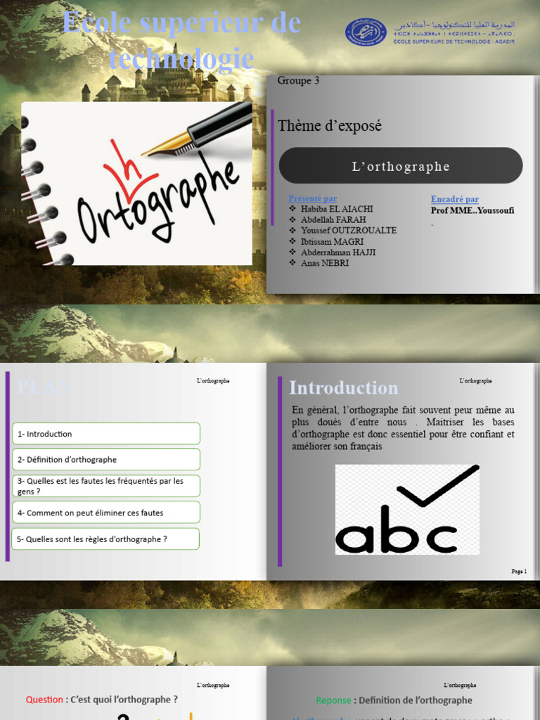 L'orthographe | PDF | Orthographie | Genre grammatical