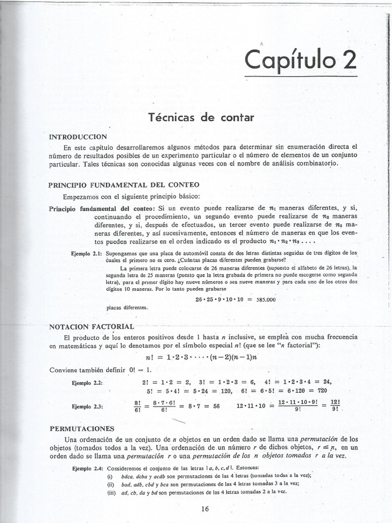 Tecnicas de Conteo | PDF