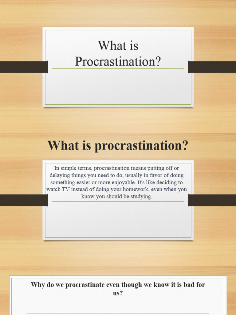 Procrastination | PDF