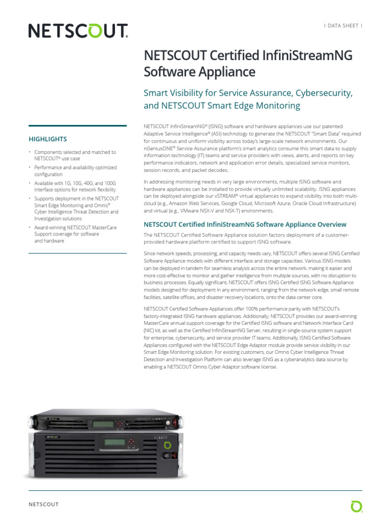 Netscout Certified Infinistreamng Software Appliance | PDF | Cloud ...