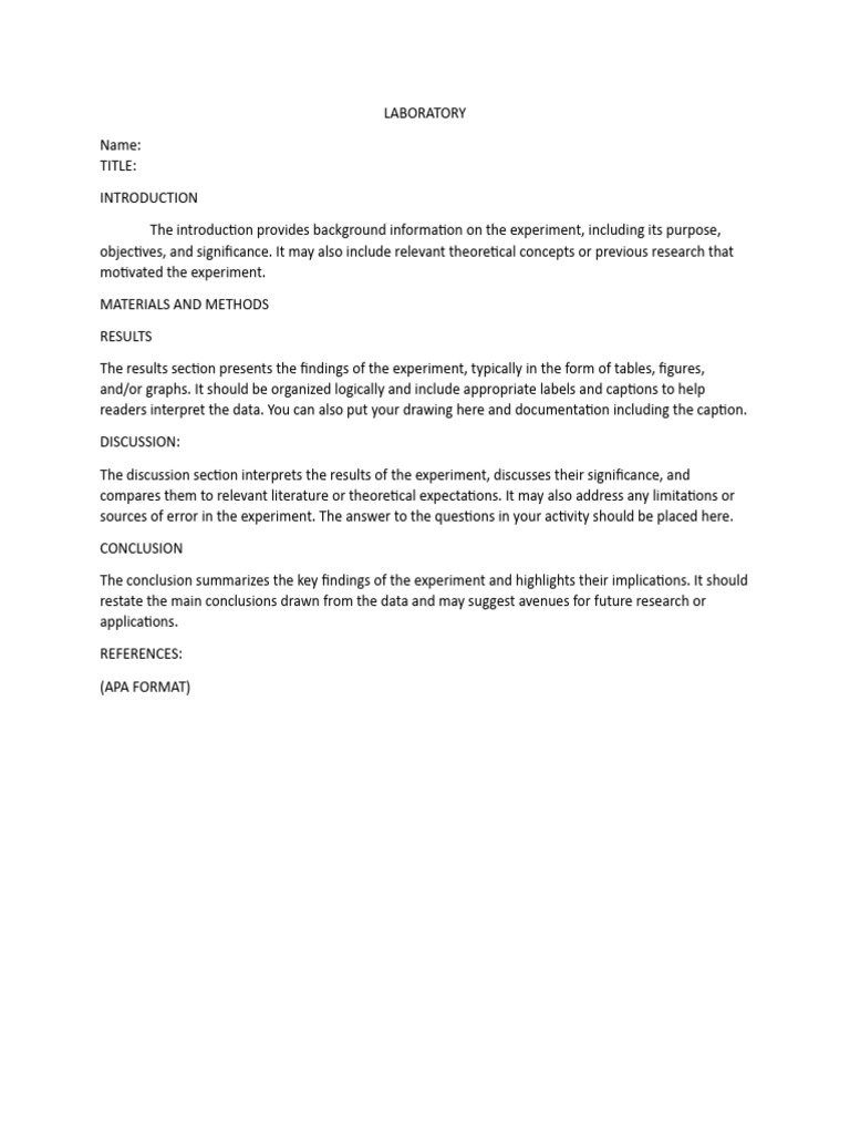 Laboratory Experiment Overview and Analysis | PDF | Computers
