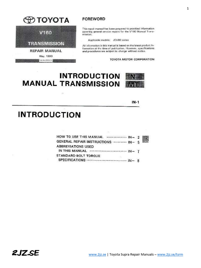 V160 Repair Manual | PDF