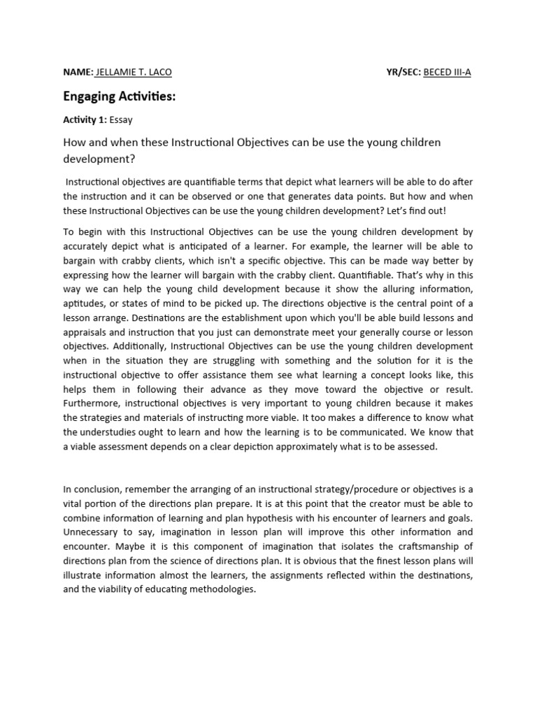 Ece 14 Module 3 Laco | PDF | Learning | Lesson Plan