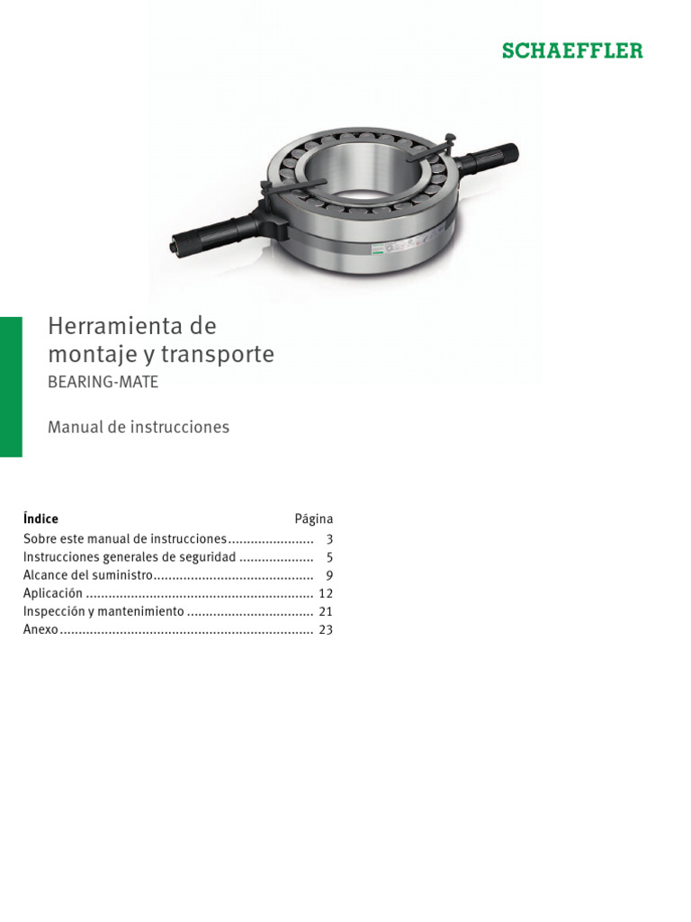 Herramienta de Montaje y Transporte BEARING MATE | PDF | Herramientas