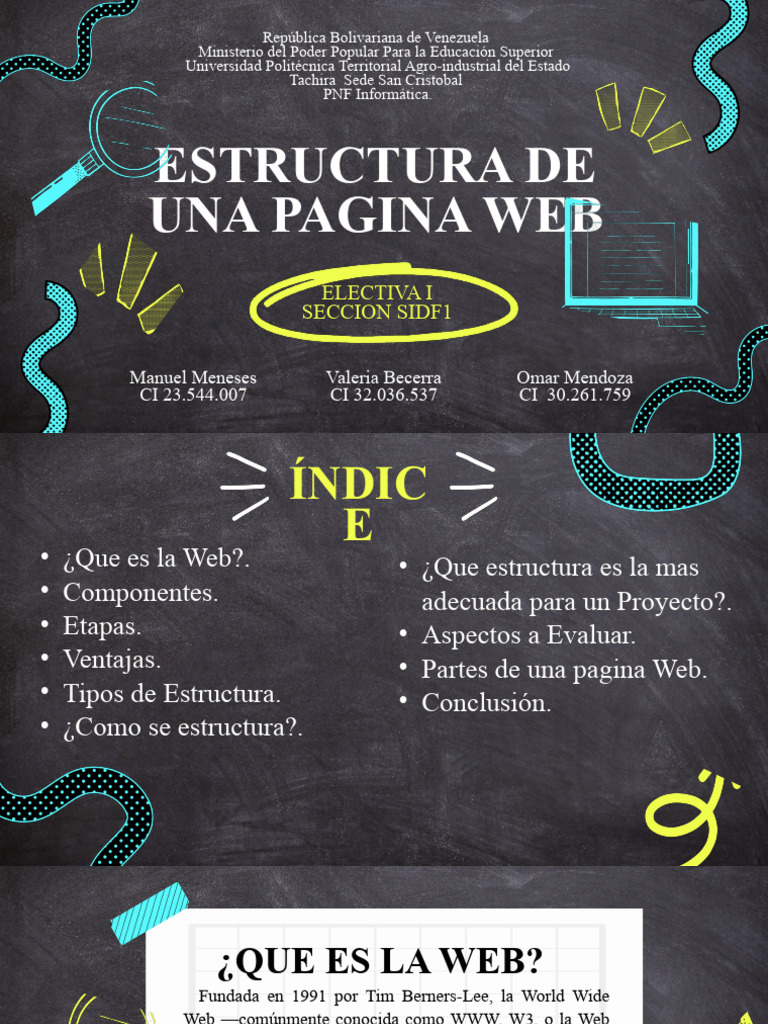 Estructura Pagina Web (Electiva 1) | PDF | Red mundial | Internet y web