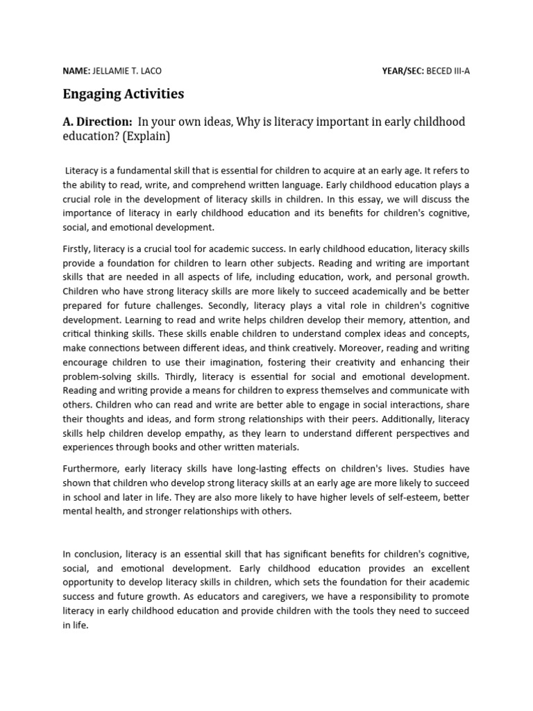 Ece 21 - Module 1 - Laco | Download Free PDF | Literacy | Early ...