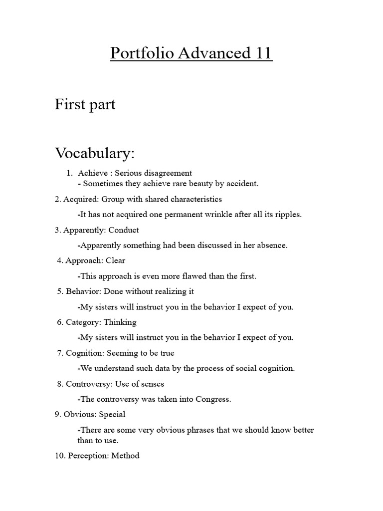 Portfolio Icpna Advanced 11 | PDF | Intelligence | Perception