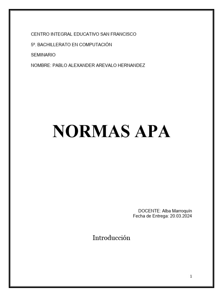 .Normas Apa | PDF | Estilo apa | Escritura