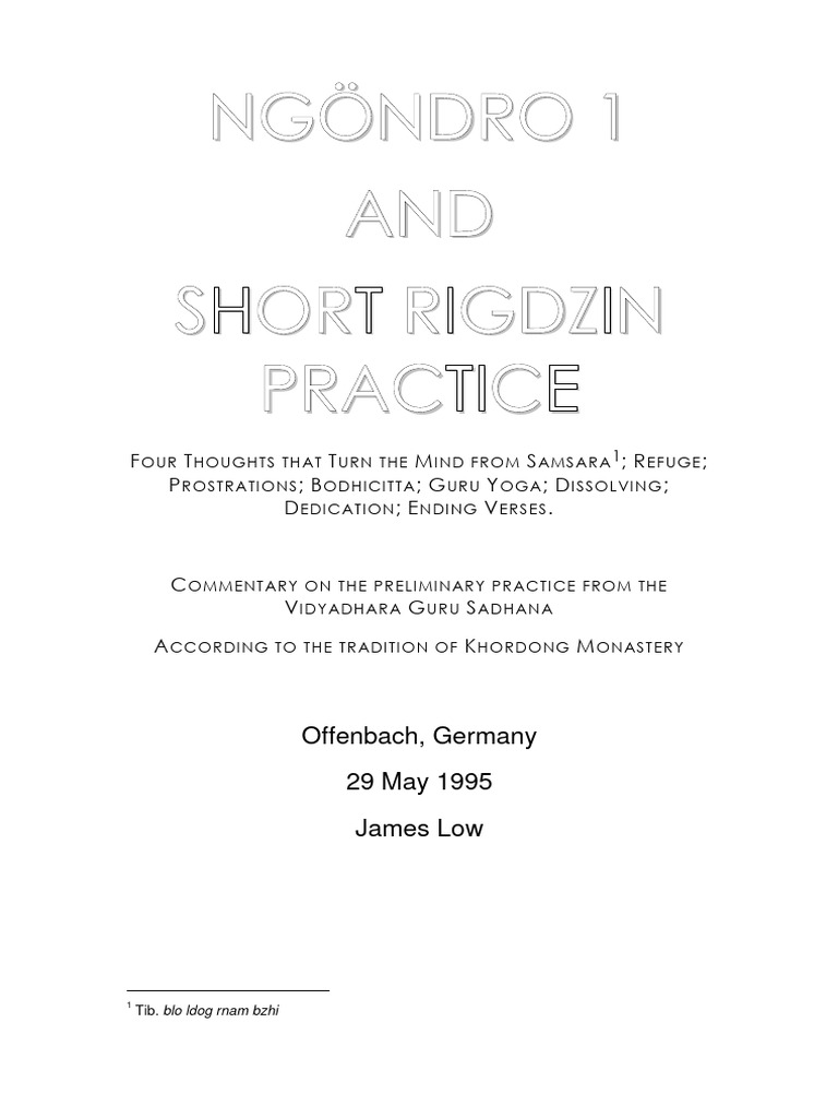 James Low Ngondro1 Og 5 | PDF | Śūnyatā | Āstika