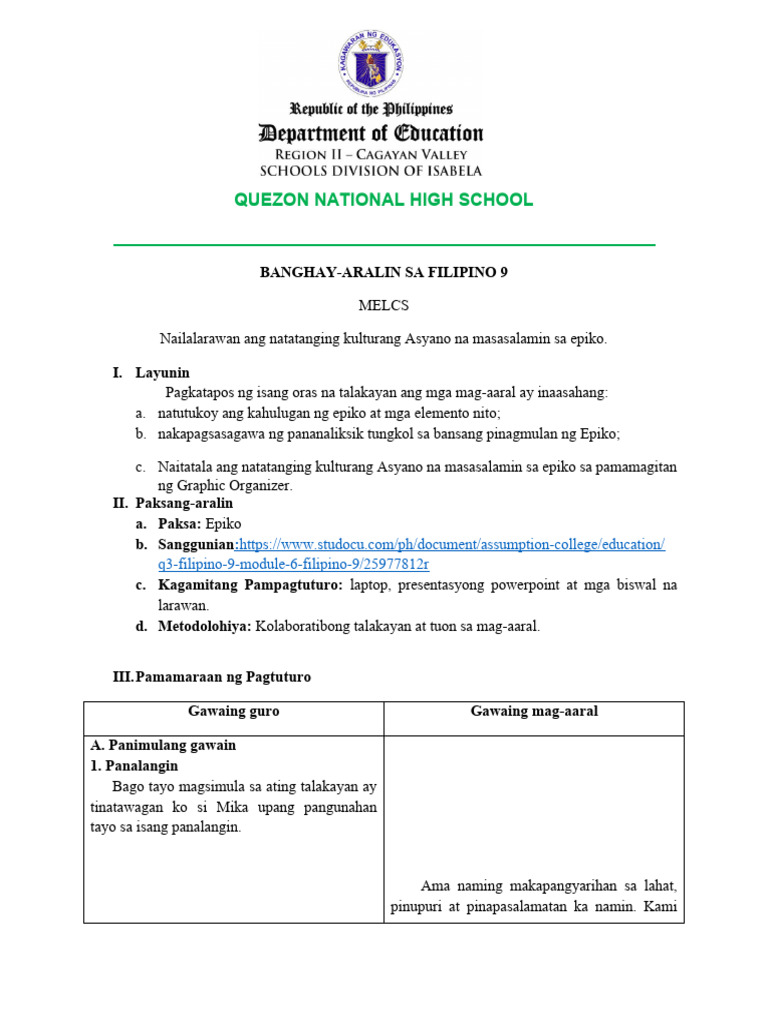 Lesson Plane Pi Ko | PDF