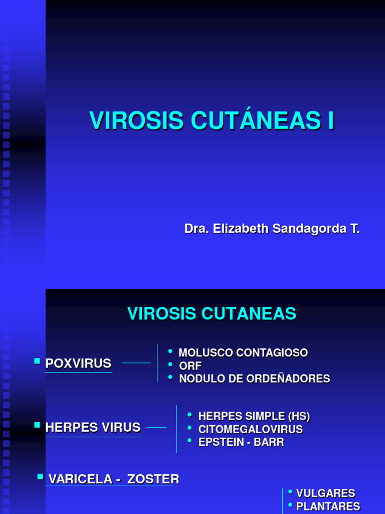 Virosis Cutanea UNIVALLE | PDF | Virus | Especialidades Medicas