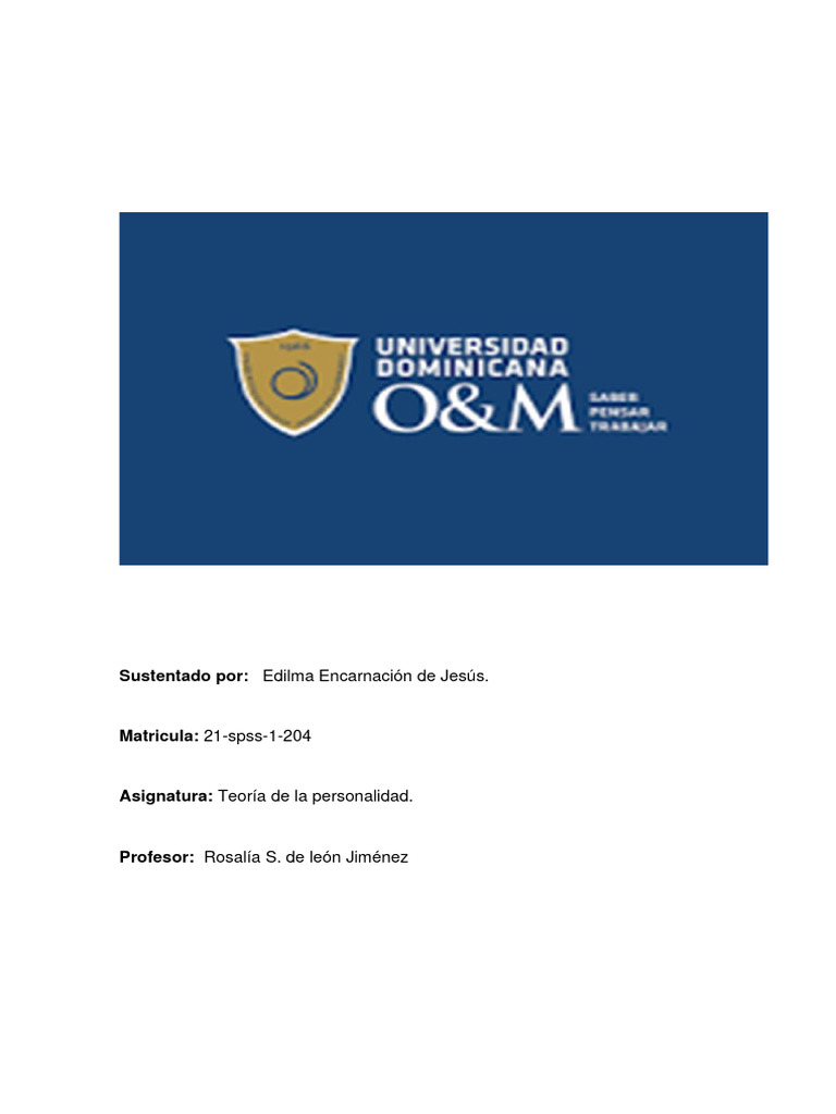 Edilma Teoria de La 'Pers 2 | PDF | Psicoanálisis | Mente inconsciente