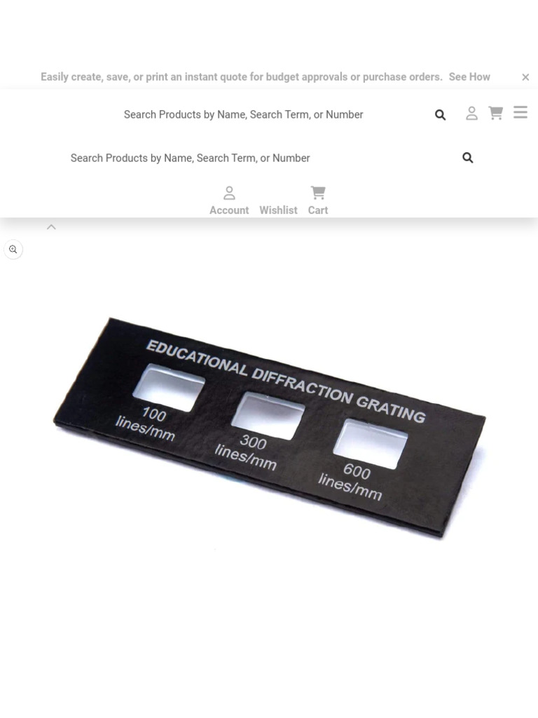 Triple Diffraction Grating Slide | PDF | Diffraction | Wavelength