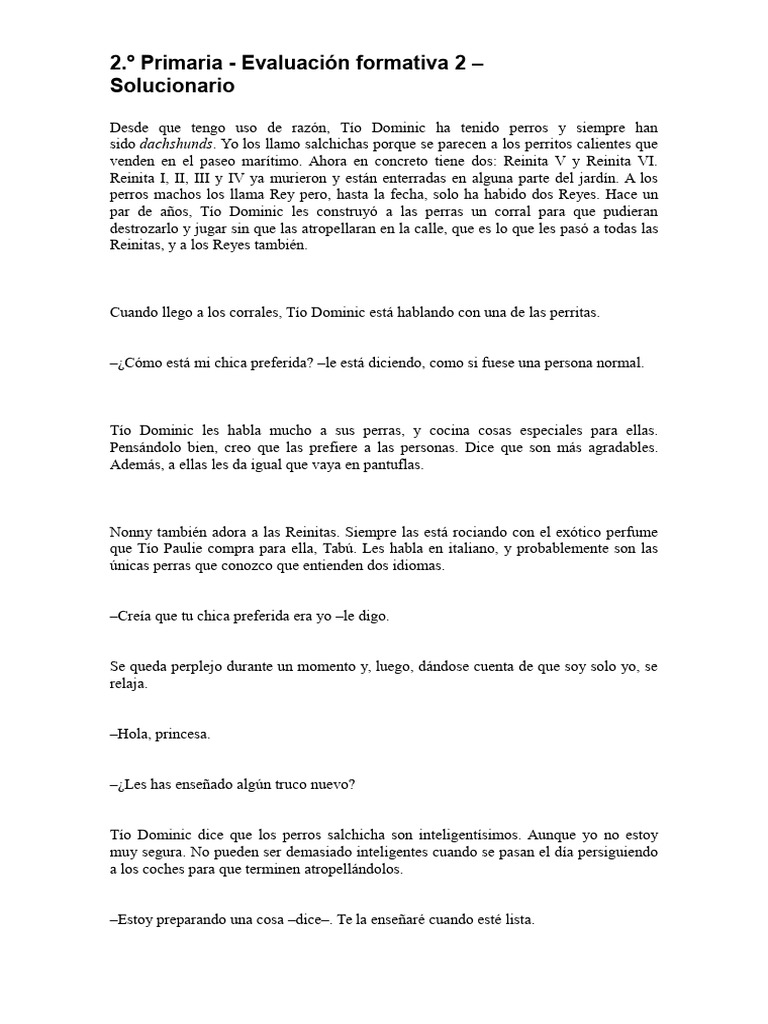 2 Secundaria Evaluacion Formativa 2 Solucionario | PDF | Narración