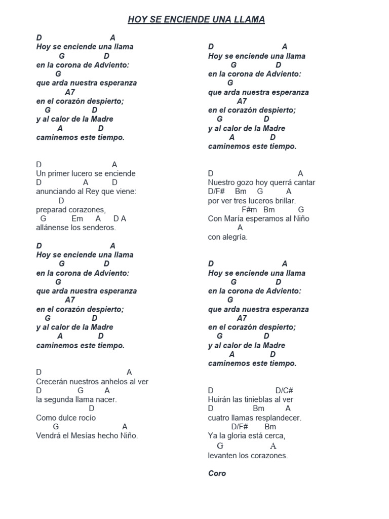 Hoy Se Enciende Una Llama | PDF | Natividad De Jesus | Adviento