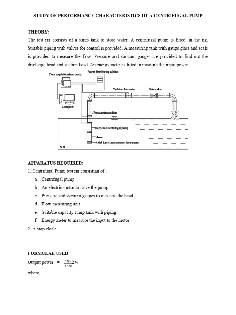 Centrifugal Pump | PDF | Pump | Pressure Measurement