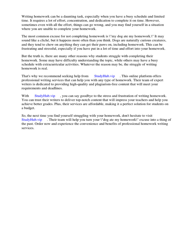 A Dog Ate My Homework Poem | PDF | Poetry