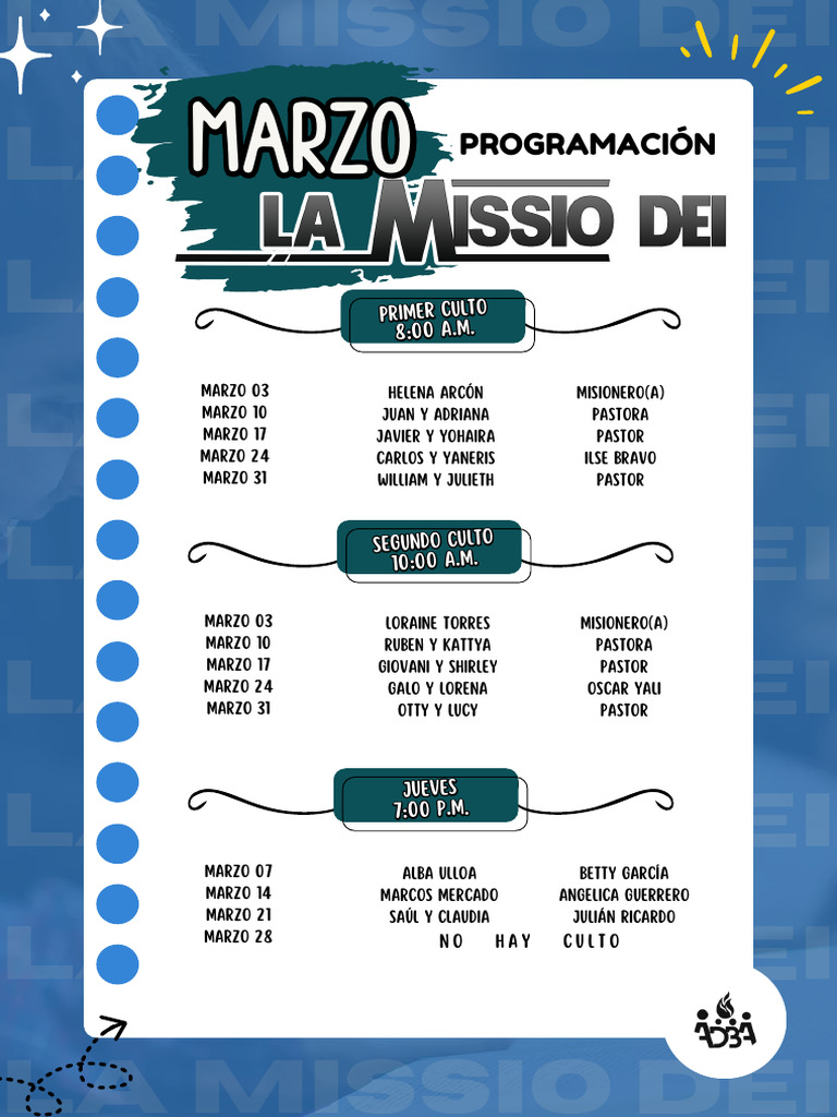 Programación MARZO | PDF