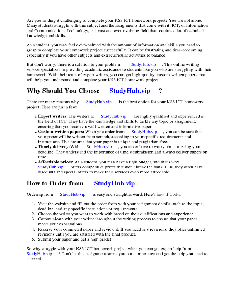 Ks3 Ict Homework Project | PDF | Facebook | Educational Technology