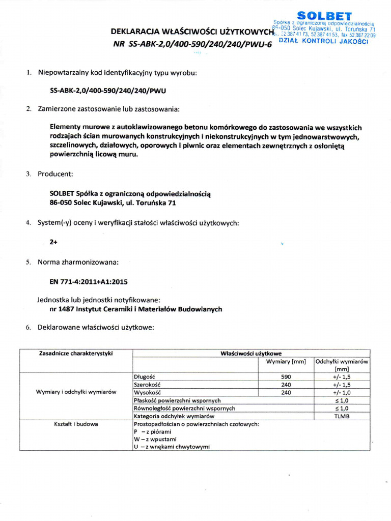 Ss-Abk-2,0 400-590 240 240 Pwu-6 | PDF