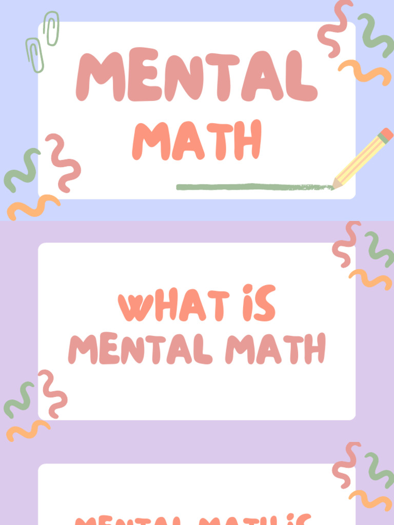 Mental Math - Grade 6 | PDF