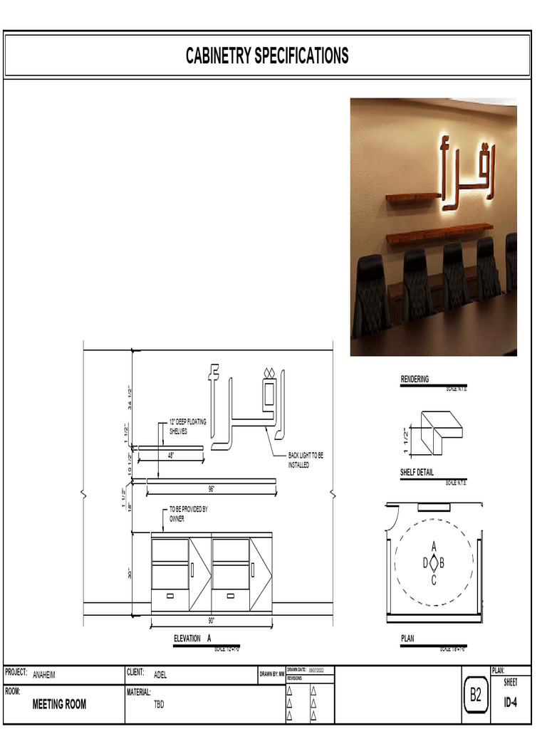 Cabinetry Specifications: Meeting Room ID-4 | PDF | Furniture ...