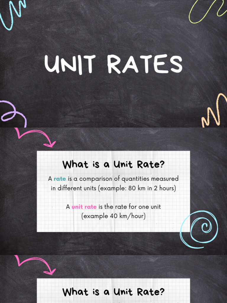 Unit Rates - Grade 6 | PDF