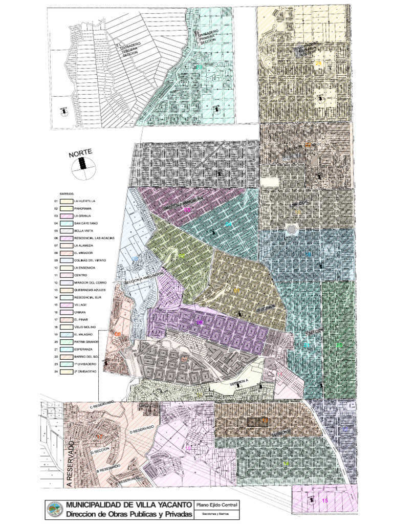 Plano Ejido Central Con Barrios | PDF