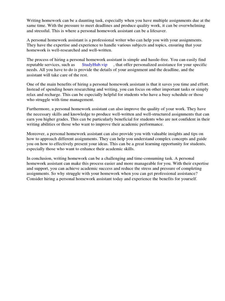 Personal Homework Assistant | PDF | Homework | Personal Digital Assistant