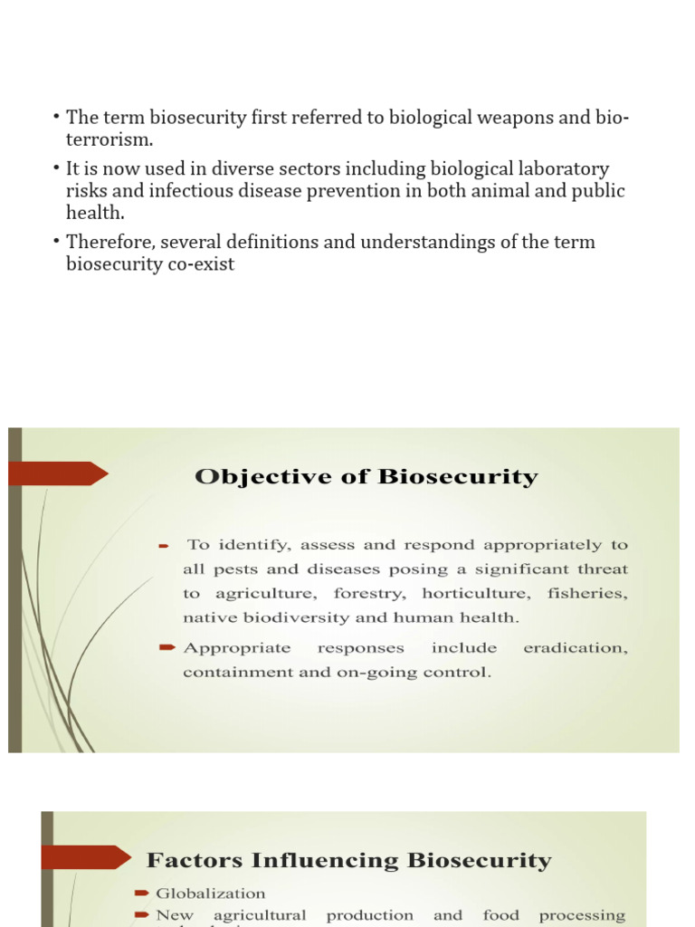 biosecurity | PDF | Public Health | Health Sciences