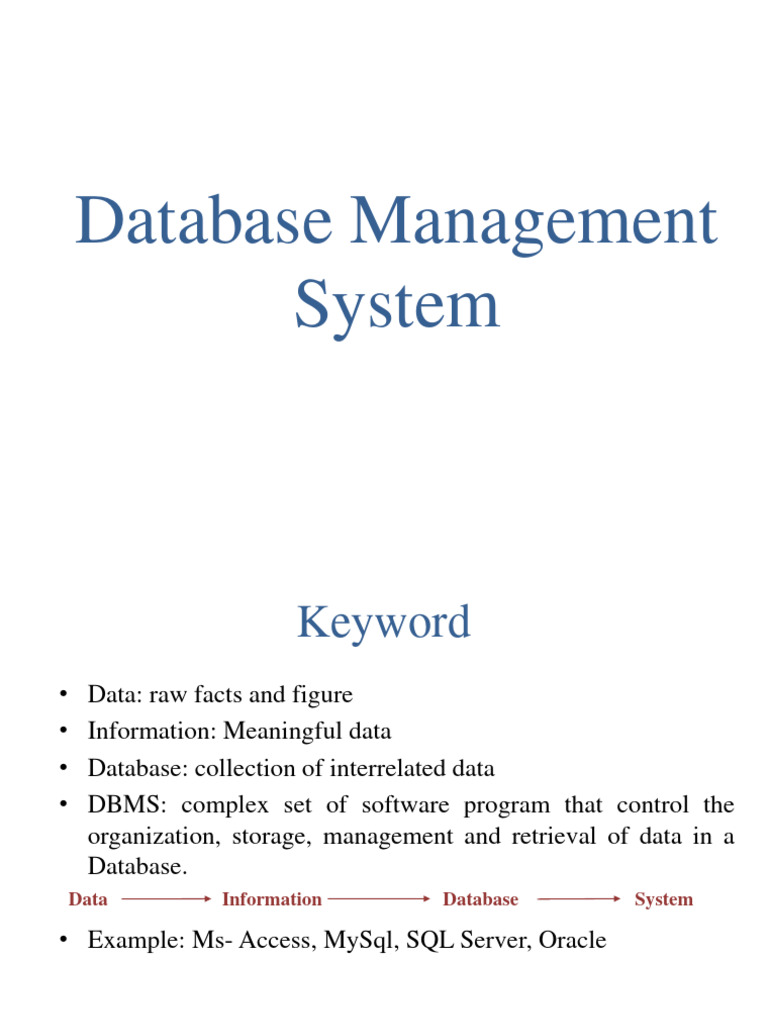 Dbms Part 1 | PDF | Databases | Relational Database Dbms Part 1 | PDF | Databases | Relational Database