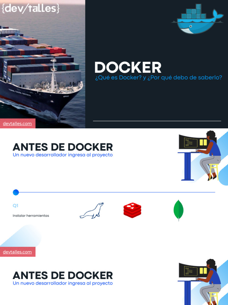 Docker Diapositivas Pdf Pdf Arquitectura Computacional Distribuida Software Del Sistema