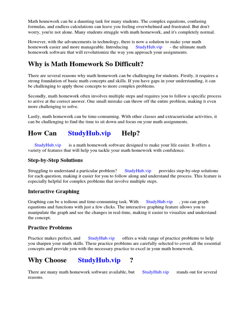 Math Homework Software | PDF | Mathematics | Equations