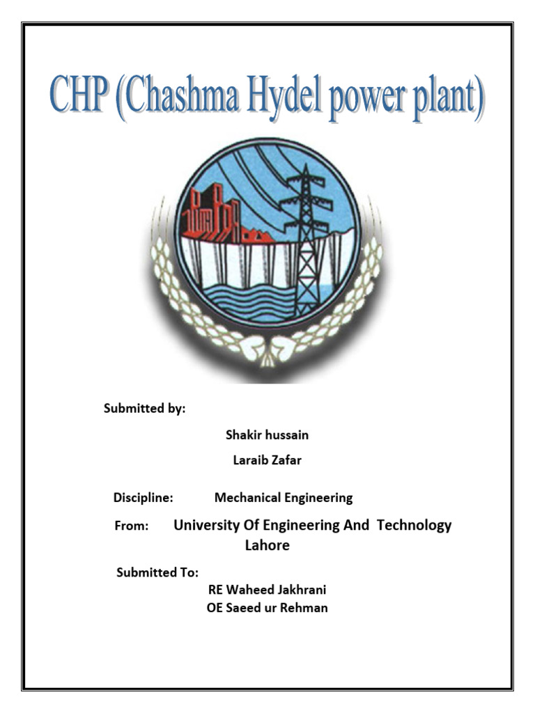 CHP internship Report | PDF | Turbine | Electric Generator