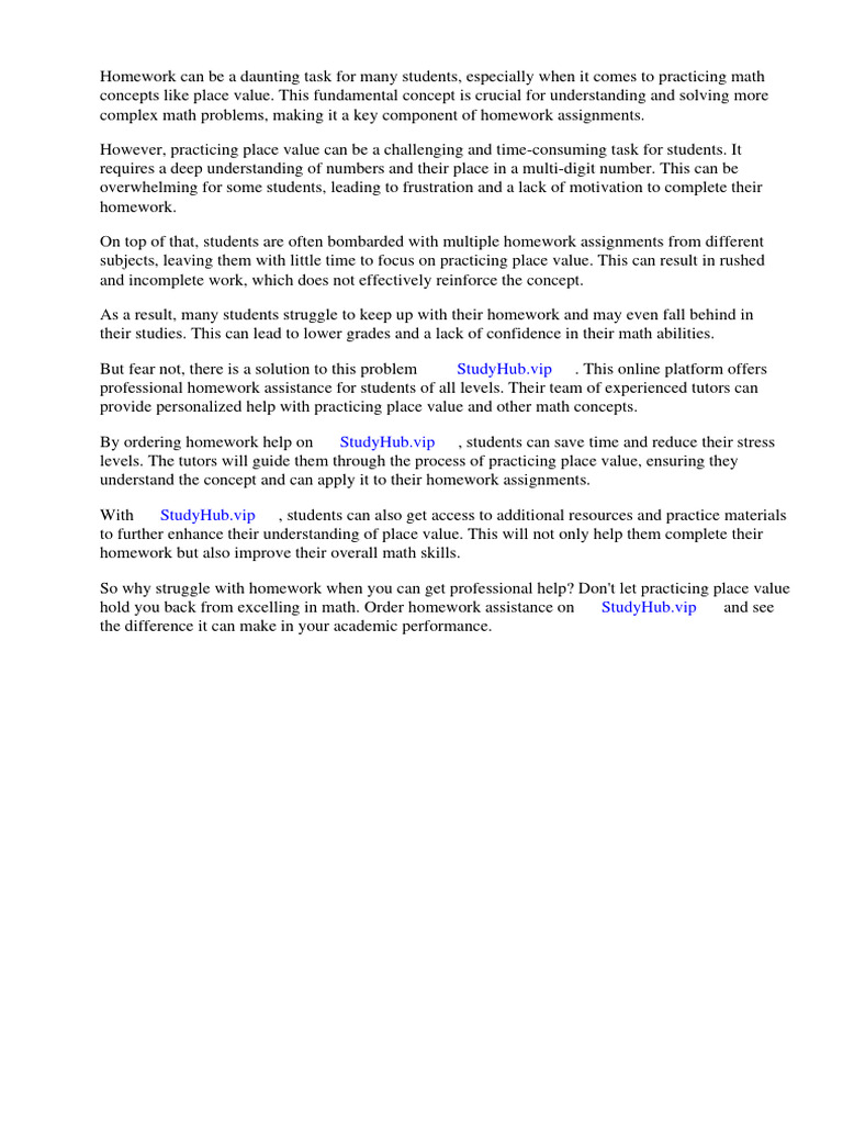 Homework Practice Place Value | PDF | Homework | Http Cookie